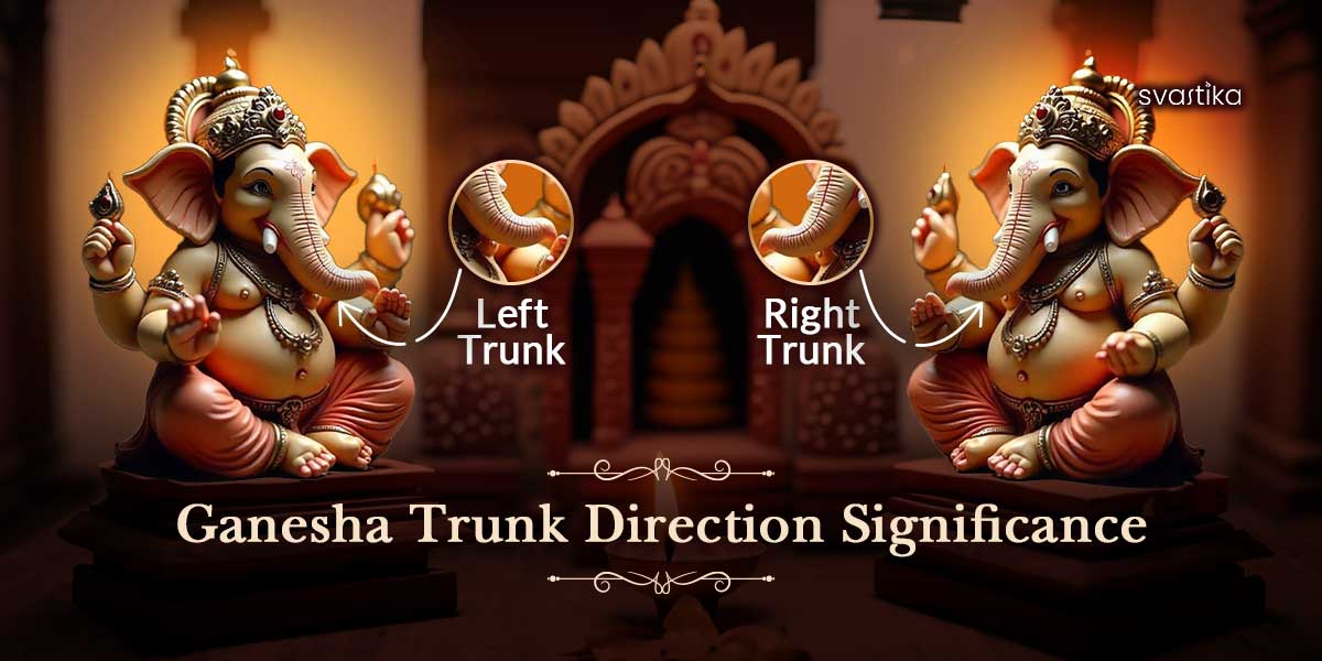Ganesha Trunk on Right/Left Side Meaning